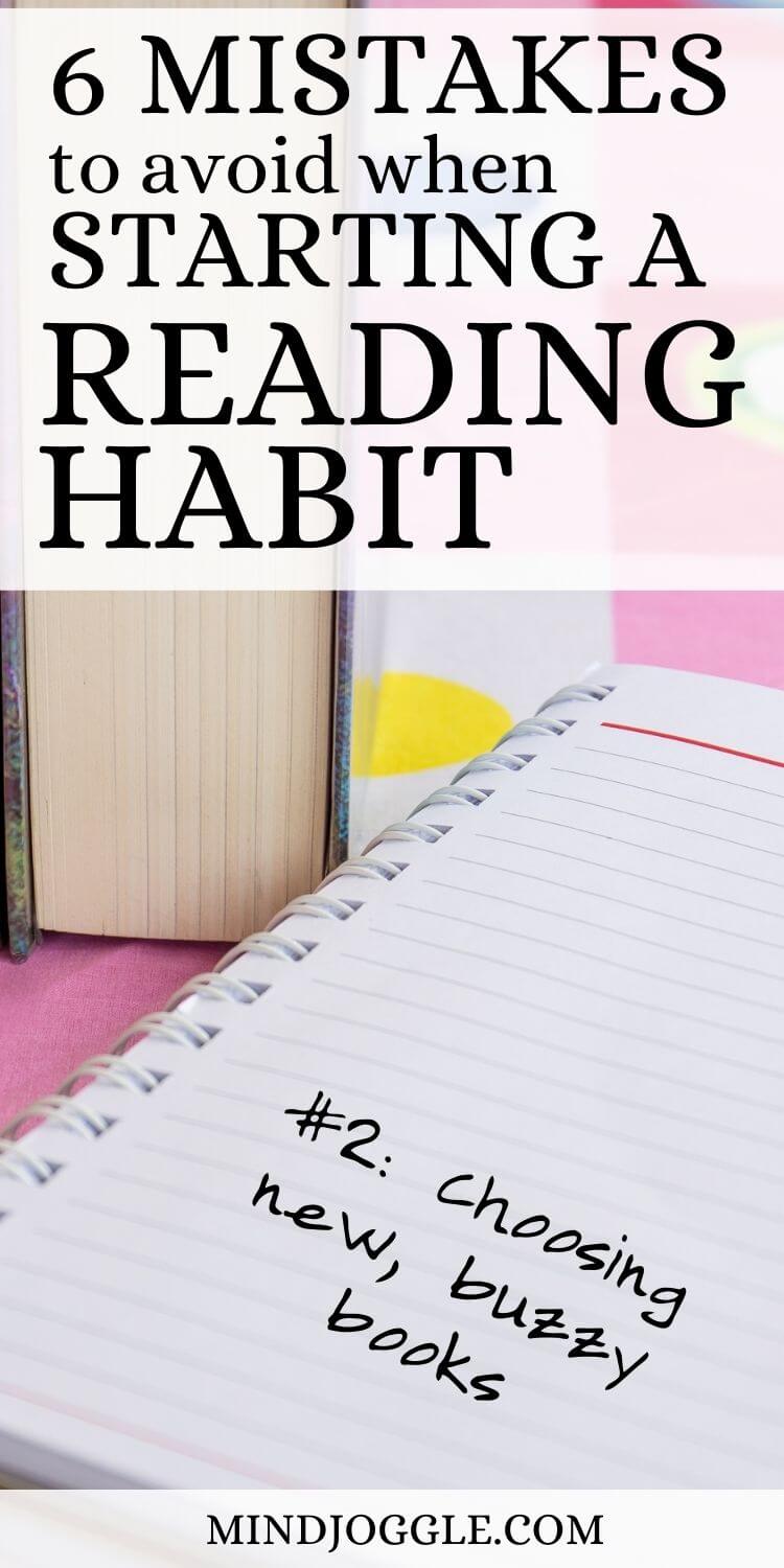 6 Mistakes To Avoid When Starting A Reading Habit - Mind Joggle